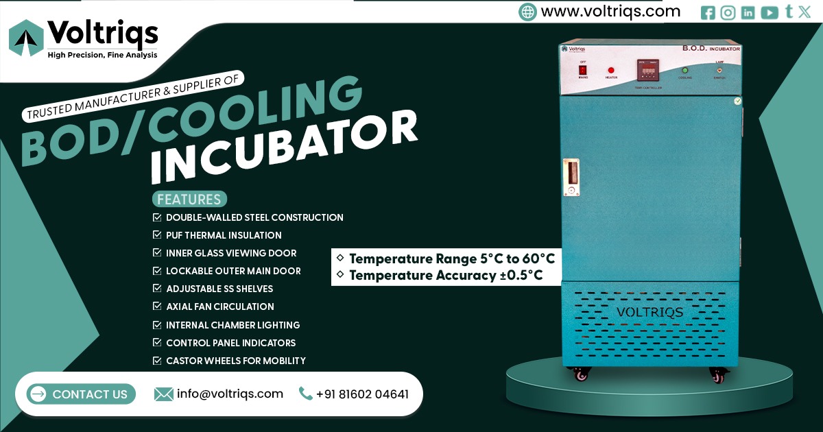 BOD Cooling Incubator in Maharashtra - Voltriqs Tech Solution